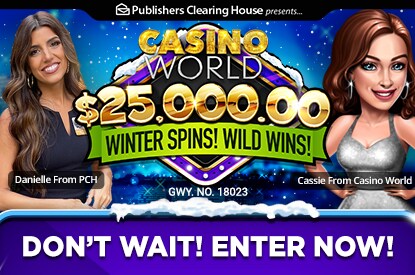 Win $25,000.00 With PCH & Casino World | PCH.com